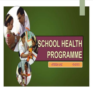 School Health Programme Pakistan | PPTX
