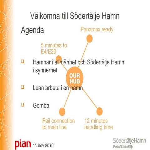Port of Södertälje - Lean Production. Nov 2010 | PPT