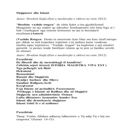 Shqiptaret dhe Islami | PDF