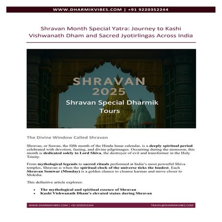 Shravan Month Special Yatra by Dharmikvibes | PDF