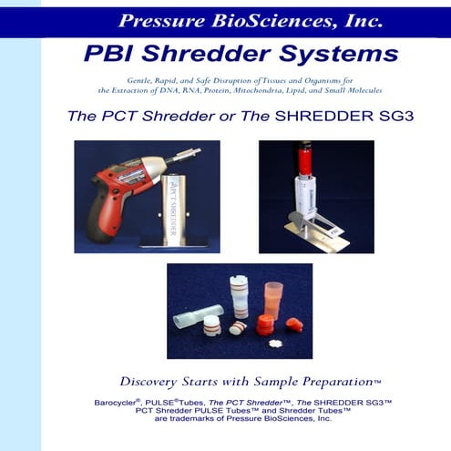 The PCT Shredder or The SHREDDER SG3 | PDF