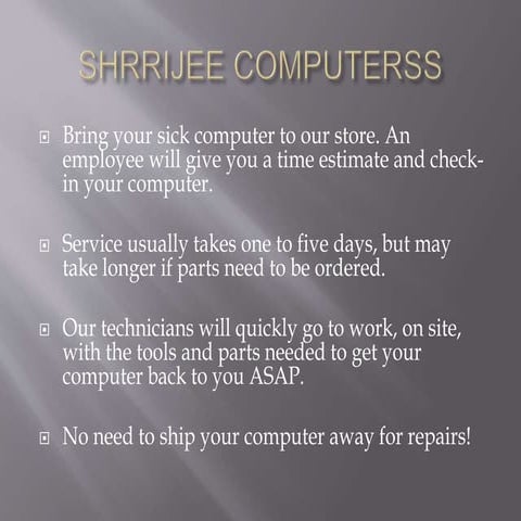 Shreejee computer | PPTX