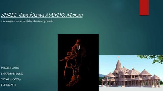 Presentation on the landmark case of Ram mandir | PPTX