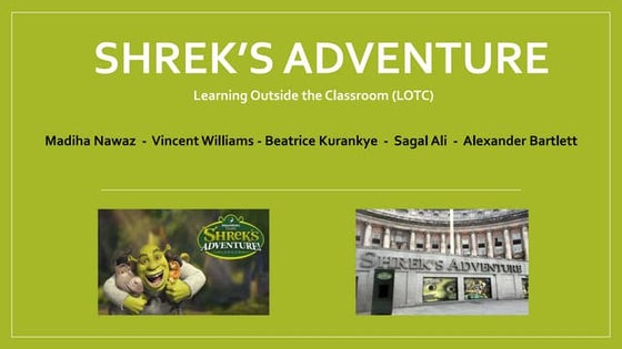 Shrek’s adventure power point presentation | PPT