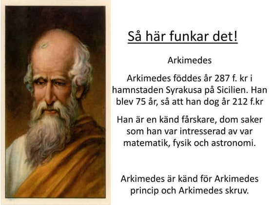 Arkimedes princip | PPT