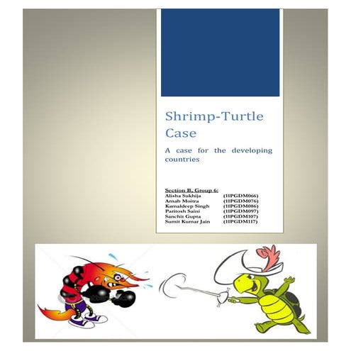 Shrimp turtle case at WTO | PDF