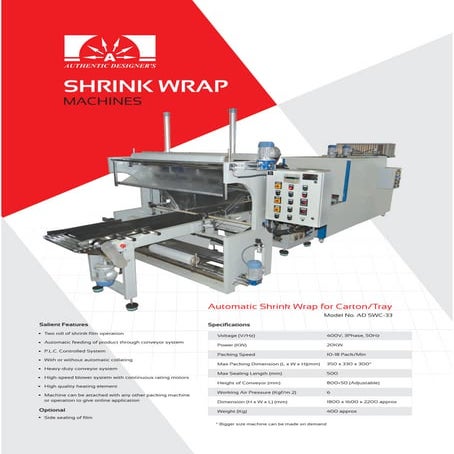Shrink Wrap Machines | PDF