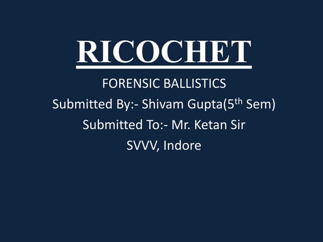 External ballistics | PPTX