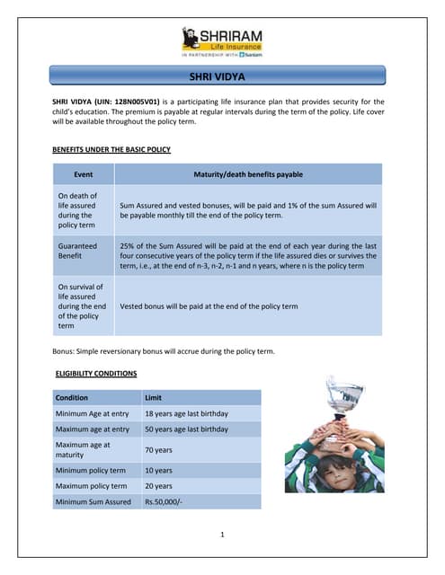 Shriram Life Insurance | DOCX | Life Insurance | Insurance