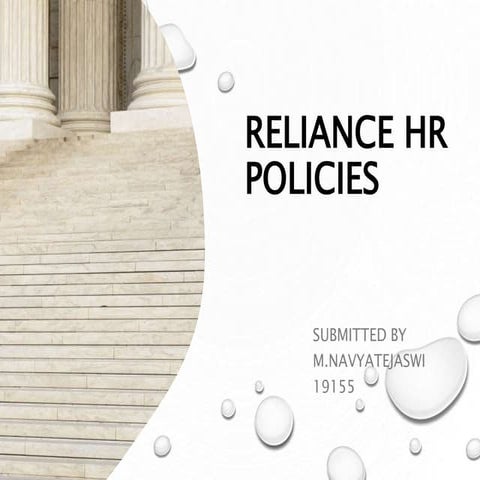 RELIANCE HR POLICIES | PPTX