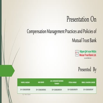 Compensation Management Practices and Policies Presentation | PPTX