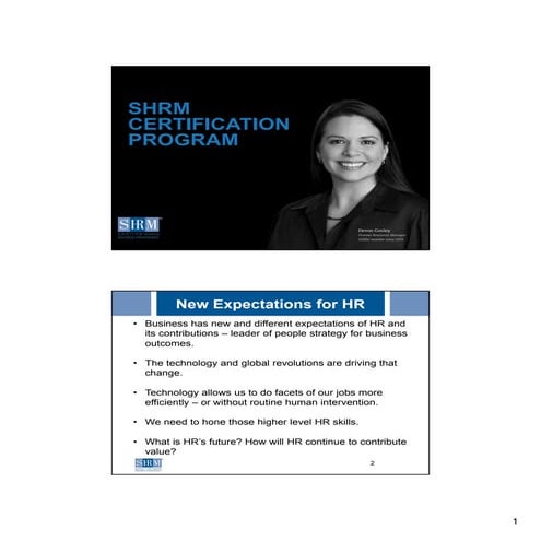 SHRM New Certifications: SHRM-CP and SHRM-SCP | PDF | Human Resources | Business