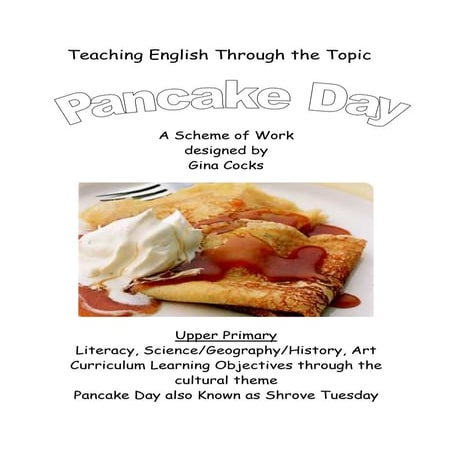 Pancake Day worksheet | PDF