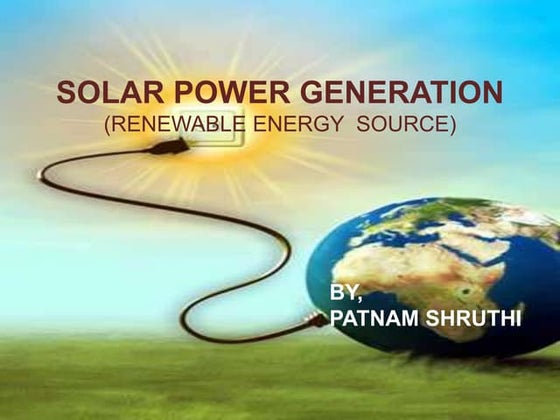 Solar Energy presentation ppt | PPTX | Power and Energy Industry ...