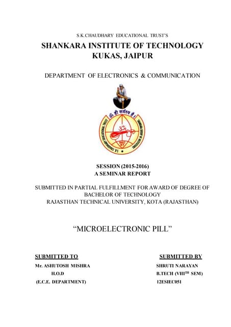 Sample seminar report | PDF