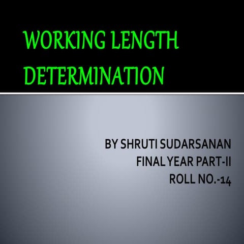 working length | PPTX