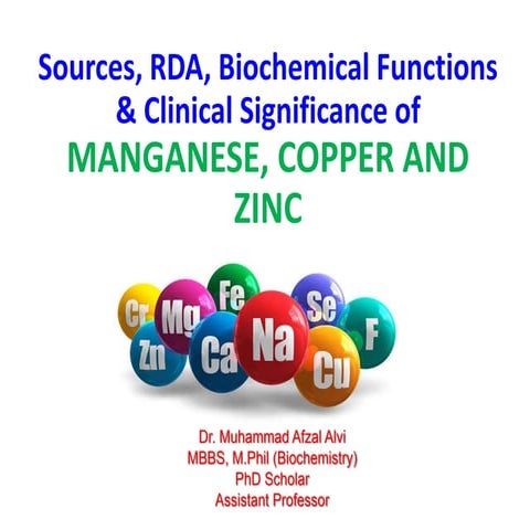 MANGANESE, COPPER AND ZINC | PPTX