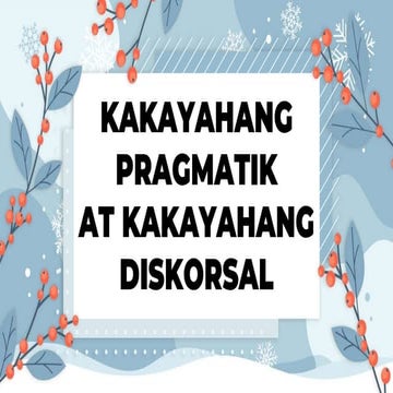 Gramatikal, diskorsal, at estratehiko na kasanayan | PPTX