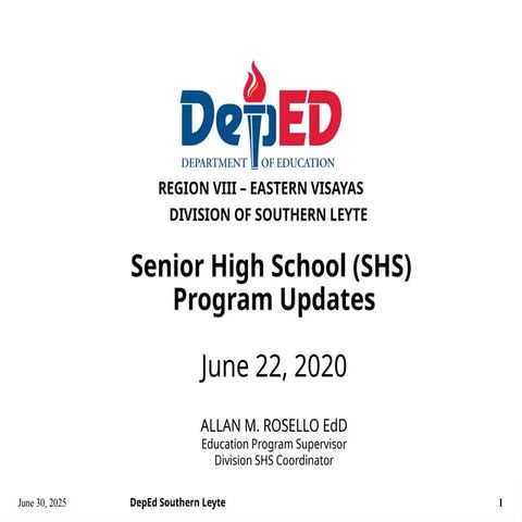 SHS-unified-subjects-and-melc-based-Depedx | PPTX