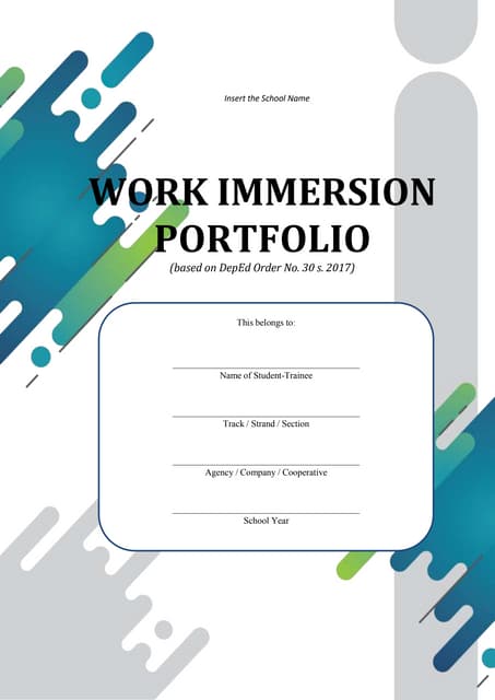 SHS- Work immersion | PPT