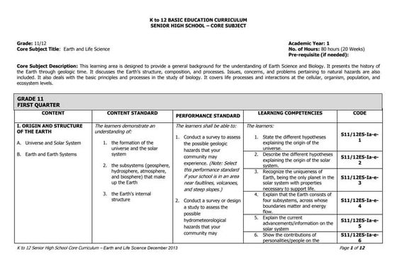 Shs core physical science cg with tagged sci equipment | PDF ...