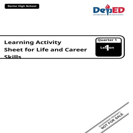life and career skills G11 Senior high schooldocx | DOCX