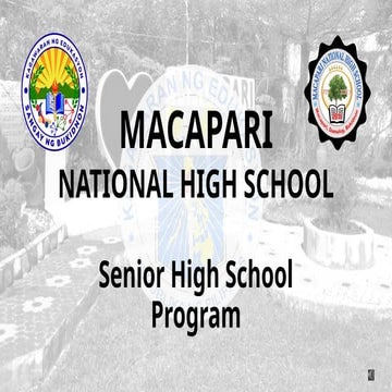 SHS Macapari national HS Promotional video | PPTX