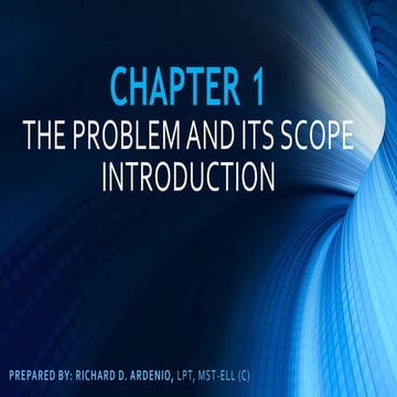 The problem and its scope in quantitative and qualitative | PPT