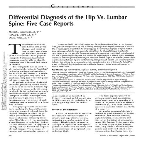 Jospt.1998.27.4 | PDF | Physical Therapy | Wellness