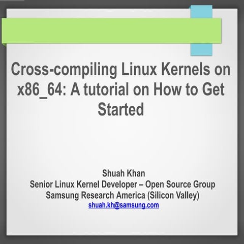 Tutorial Cross Compiling Linux Kernels On X8664 Pdf Operating Systems Computer Software