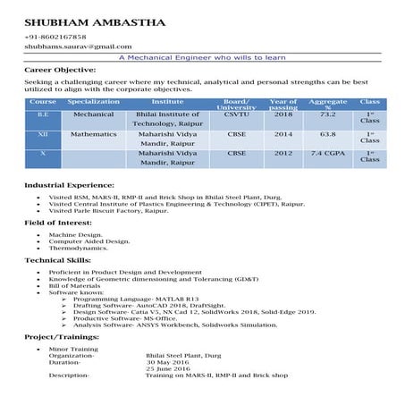 UTSAV -RESUME | DOCX