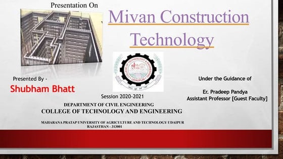 Presentation on MIVAN -- A versatile aluminum formwork construction ...