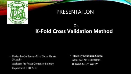 SMOTE and K-Fold Cross Validation-Presentation.pptx