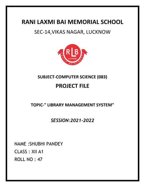 Library Management Python, MySQL | PDF