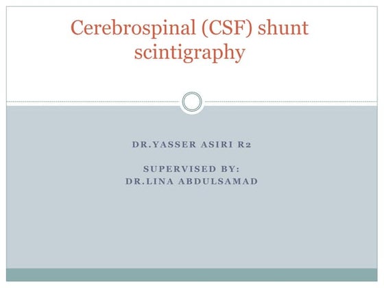 Csf flow study | PPTX