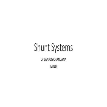 Shunt systems | PPTX