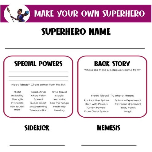 Shuri Create Your Own Superhero | PDF