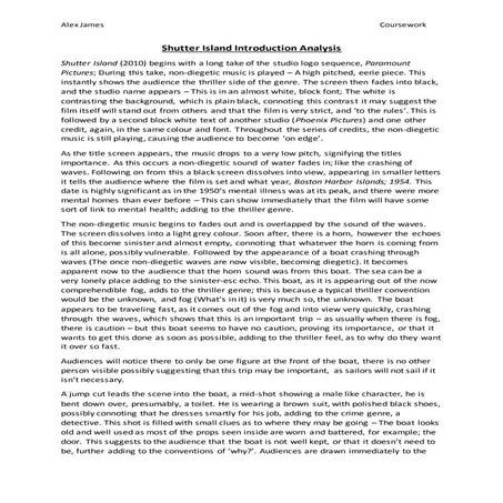 Shutter island analysis | PDF