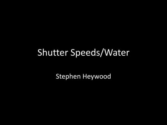 Shutter Speeds/Movement | PPT