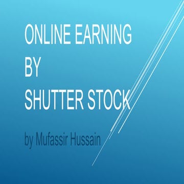 shutterstock Online Earning full training.pptx