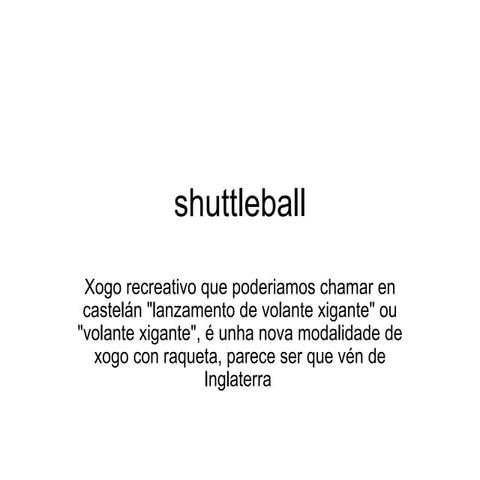 Shuttleball | PPT