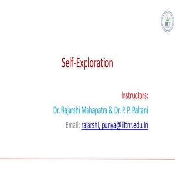 Comprehensive guide to self exxploration | PPT