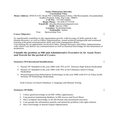 Sujith Resume | DOC