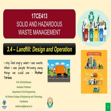 Treatment and disposal of Hazardous wastes | PDF
