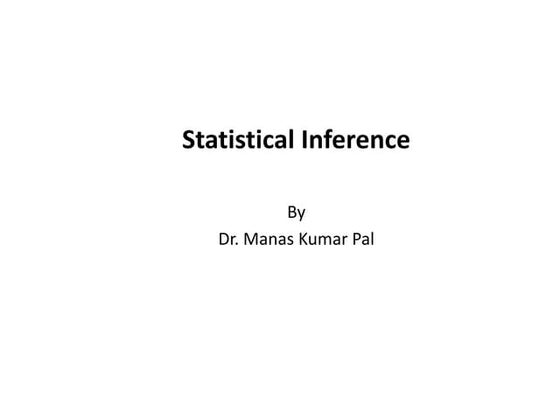 Statistical inference | PPTX | Science