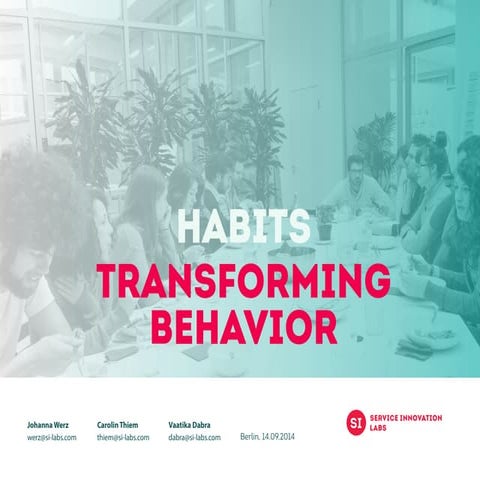 Habits - Transforming Behavior: How to create rituals at work | PPT