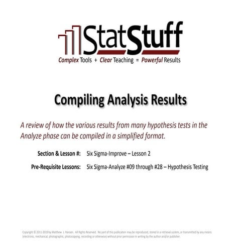 Compiling Analysis Results | PPT