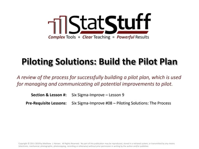 Piloting Solutions: The Process | PPTX
