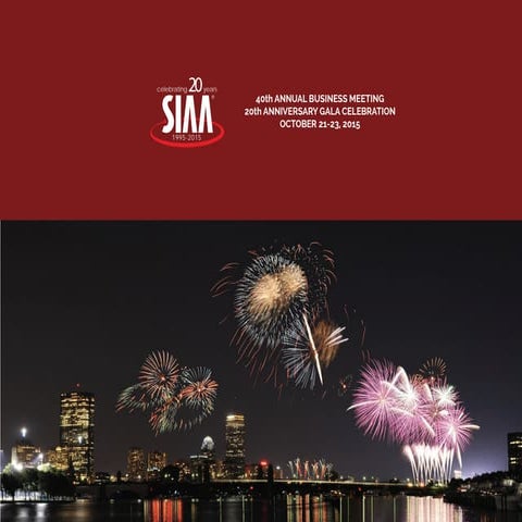 SIAA Semi-Annual Business Meeting and 20th Anniversary Gala | PDF