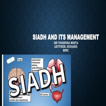 SIADH.pptx used for bachelor of science nursing | PPT
